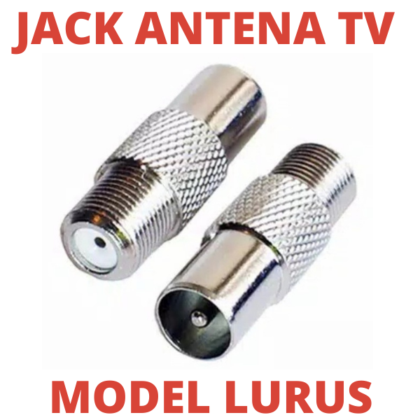 JACK ANTENA TV MODEL DRAT LURUS (1 BIJI) SOCKET BESI METAL MALE FEMALE ...