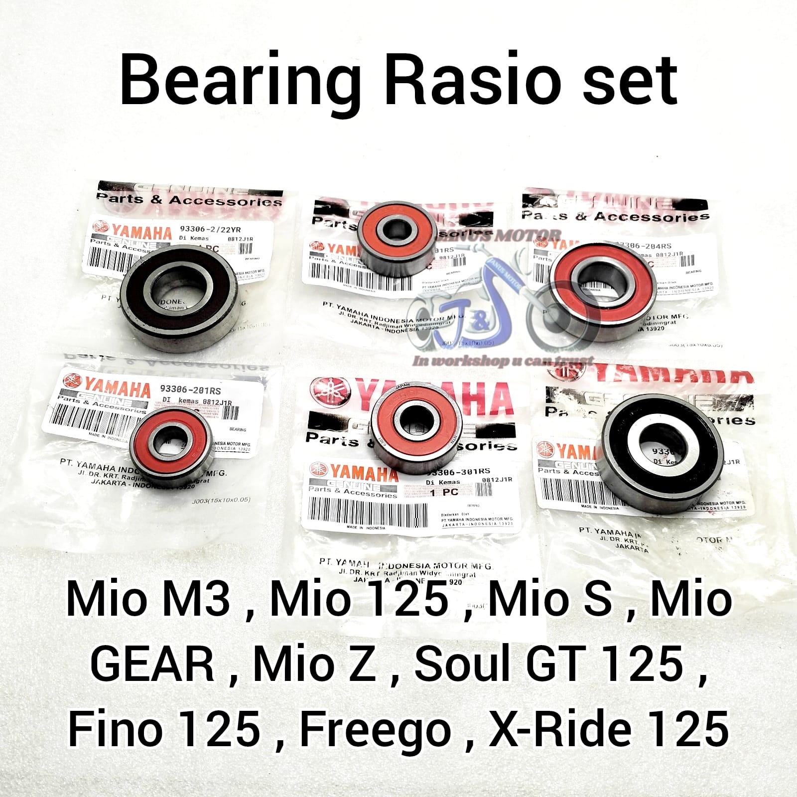 Bearing Gigi rasio set Mio M3 Z 125 S Xride Soul GT Fino Freego ...