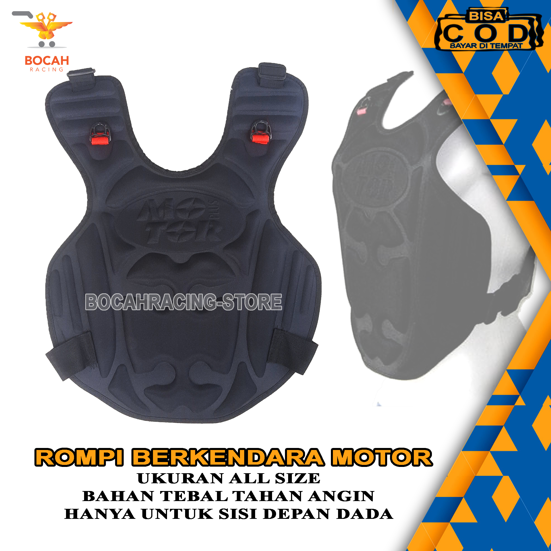 Rompi Berkendara Motor Pelindung Dada Jaket Safety Riding Anti Angin ...