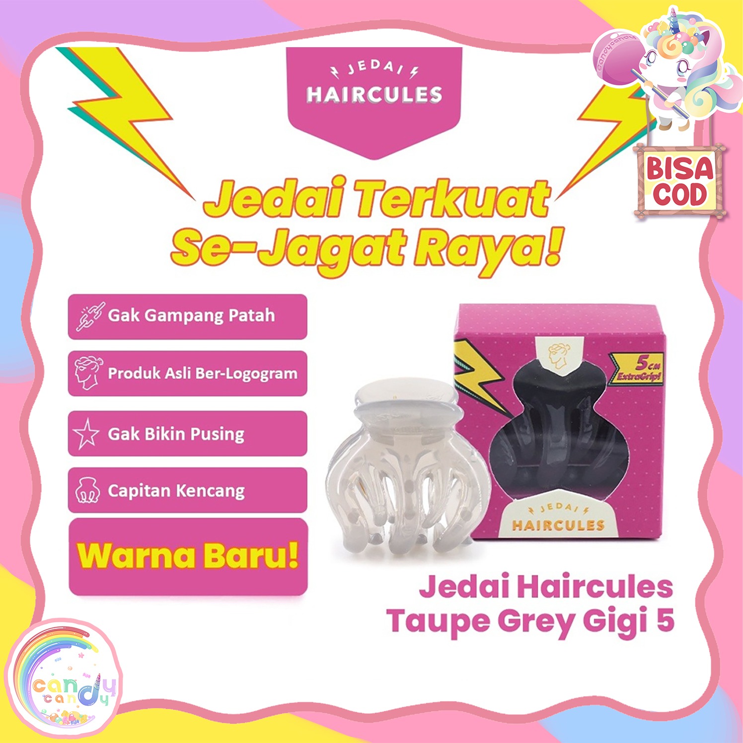 Jepit Rambut Jedai Hercules Gigi 5 viral original New Produk | Lazada ...