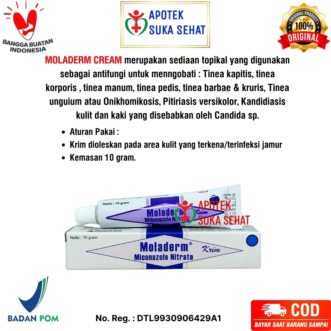 MOLADERM KRIM 10 GRAM | Lazada Indonesia