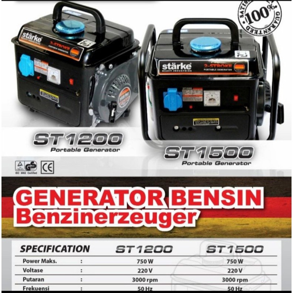 Generator Genset Listrik 750watt Starke ST1200 Mesin Jenset Listrik ...