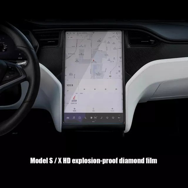 Anti Gores Head Unit Tesla Model S / Model X Tempered Glass Premium ...