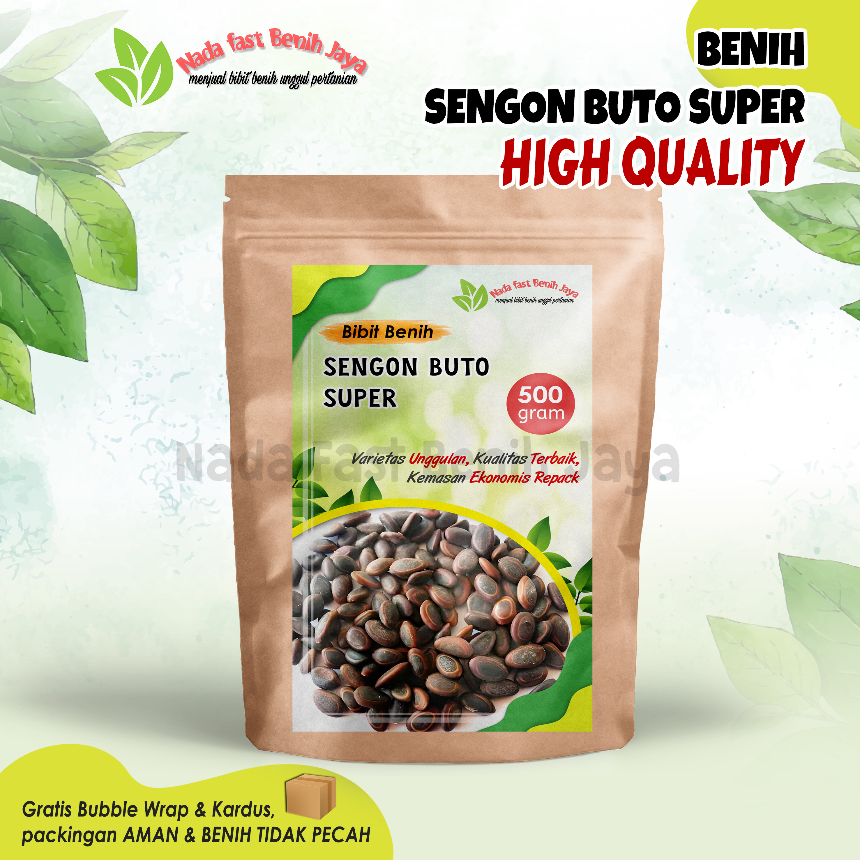 PROMO Bibit benih sengon buto super 500 gram / benih pohon sengon buto ...