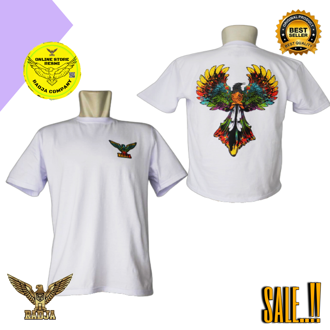 KAOS MURAI ABSTRAK PUTIH ANIMASI BURUNG MURAI RADJA COMPANY ORIGINAL ...