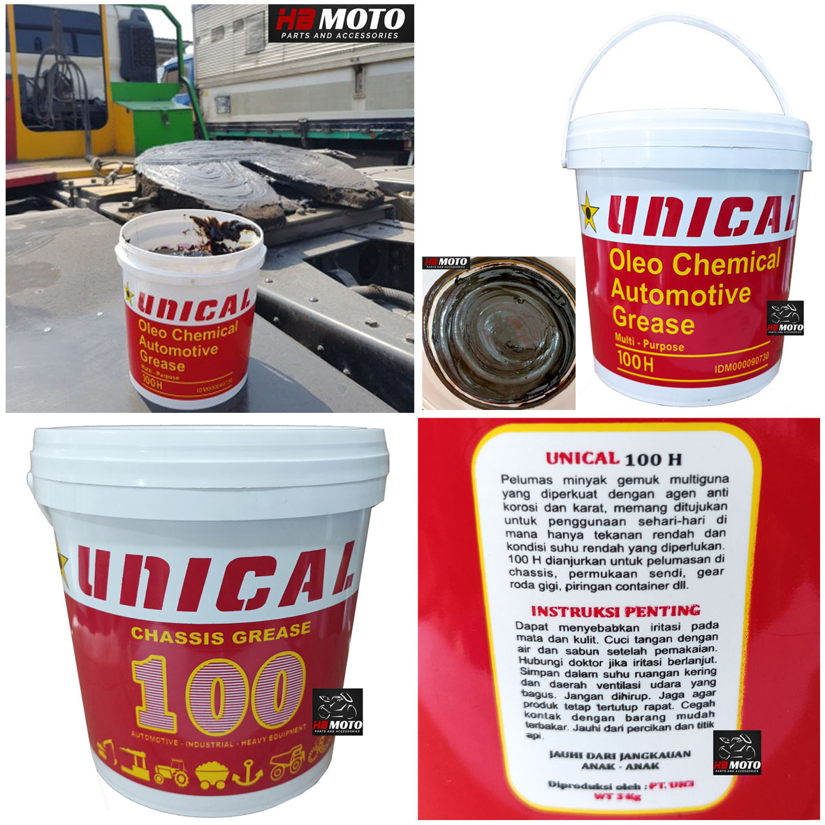 Minyak Gemuk UNICAL 100 CHASSIS GREASE Multi Purpose Automotive ...