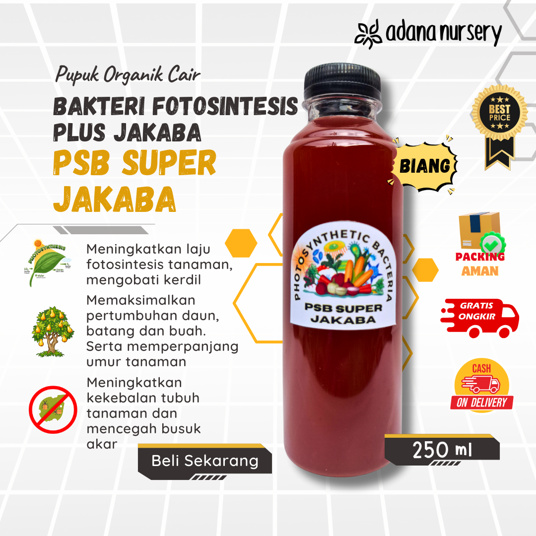 PSB Super Bakteri Fotosintesis Plus Jakaba Pupuk Organik Cair 250ml ...