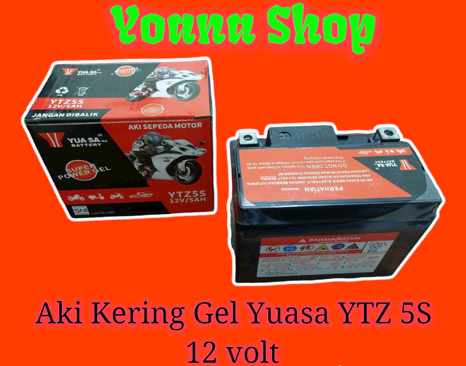 Aki Kering Gel Yuasa YTZ 5S 12 volt | Lazada Indonesia