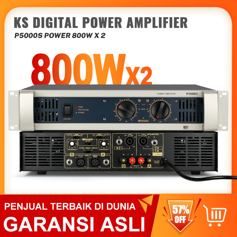 P5000S Penguat profesional Amplifiers 800W * 2 2 saluran 8 ohm/4 ohm ...