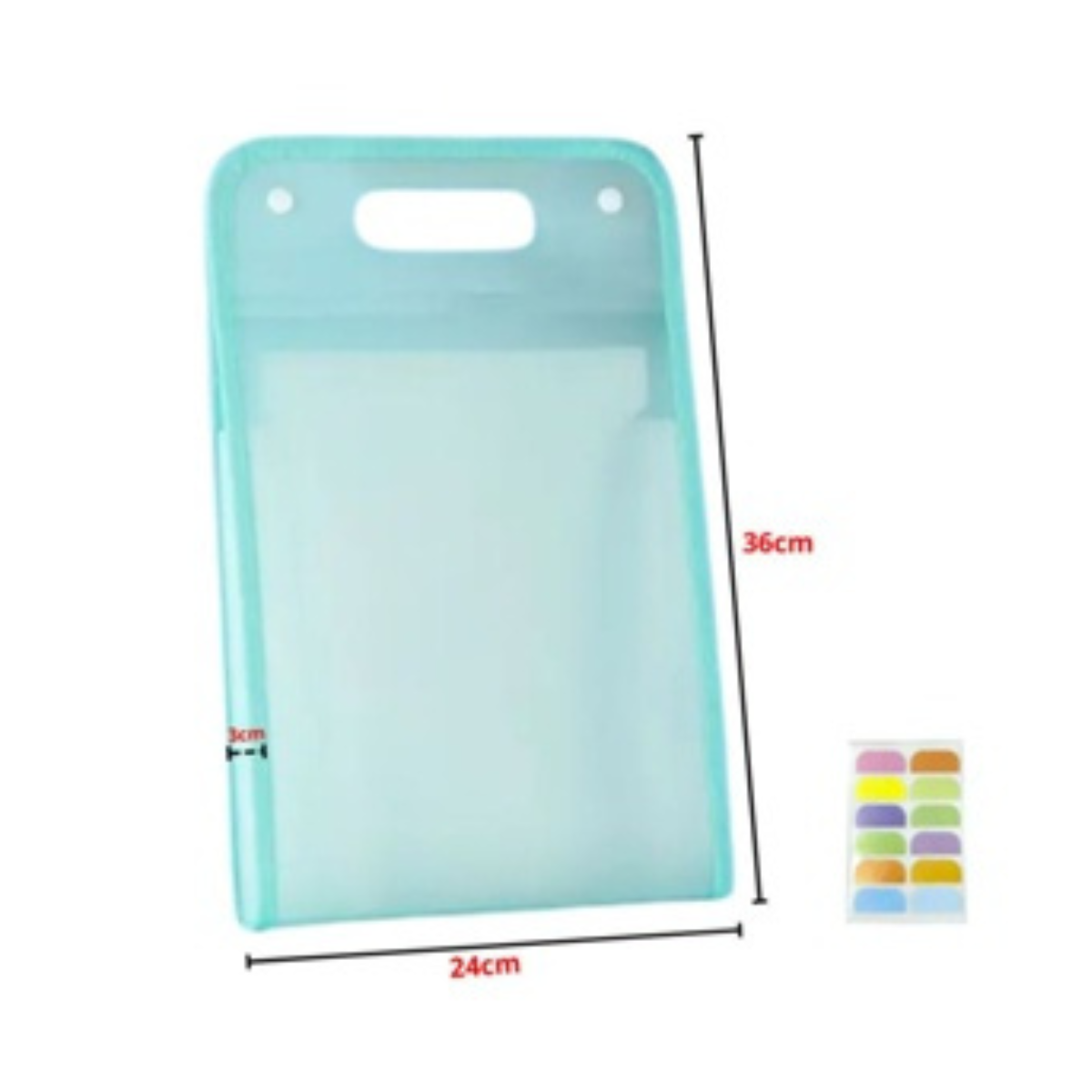 TY Tas file Handle Warna Transparan Anti Air Multi Layer Folder Tas ...