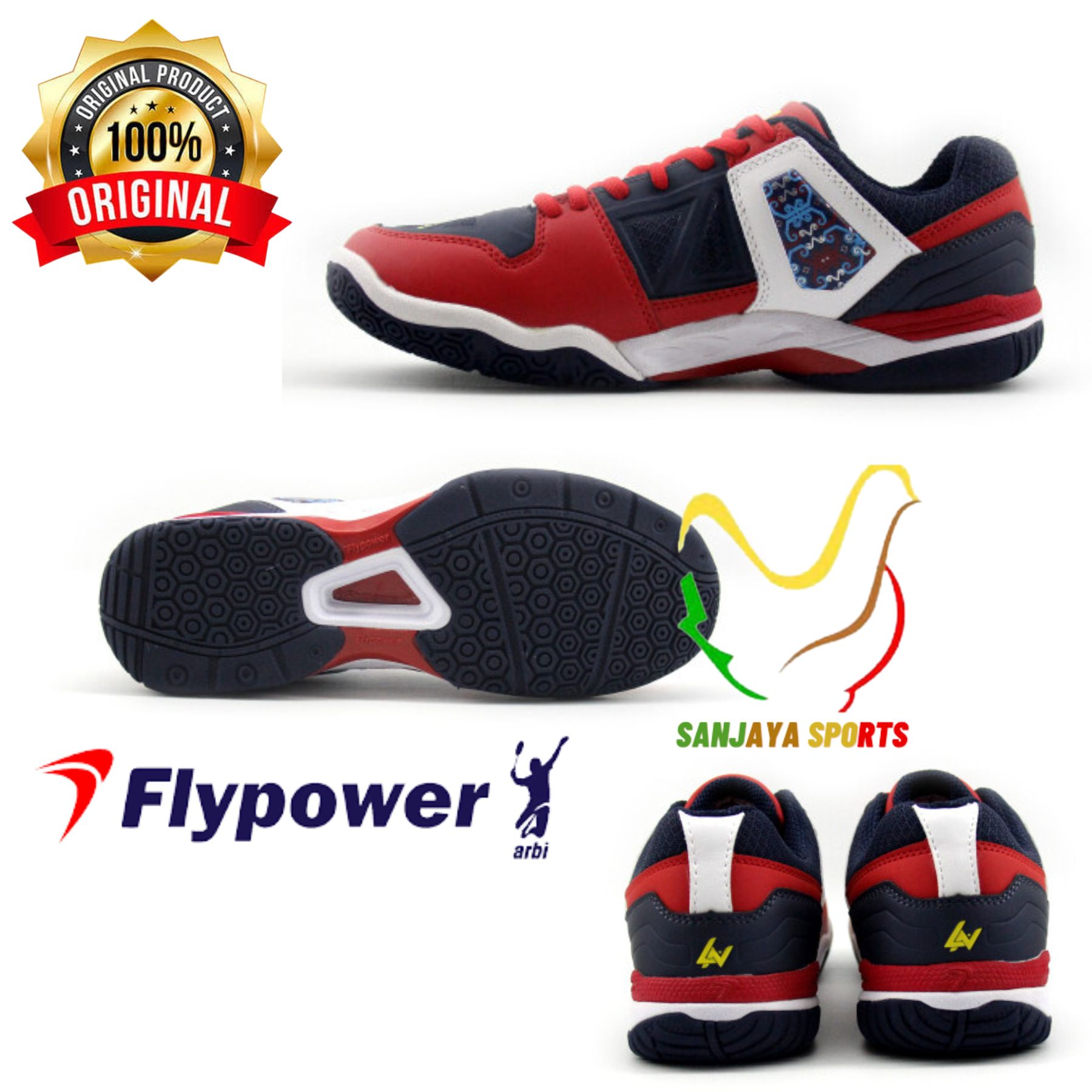 SEPATU BADMINTON BULUTANGKIS FLYPOWER RIO GOLD V2 | Lazada Indonesia
