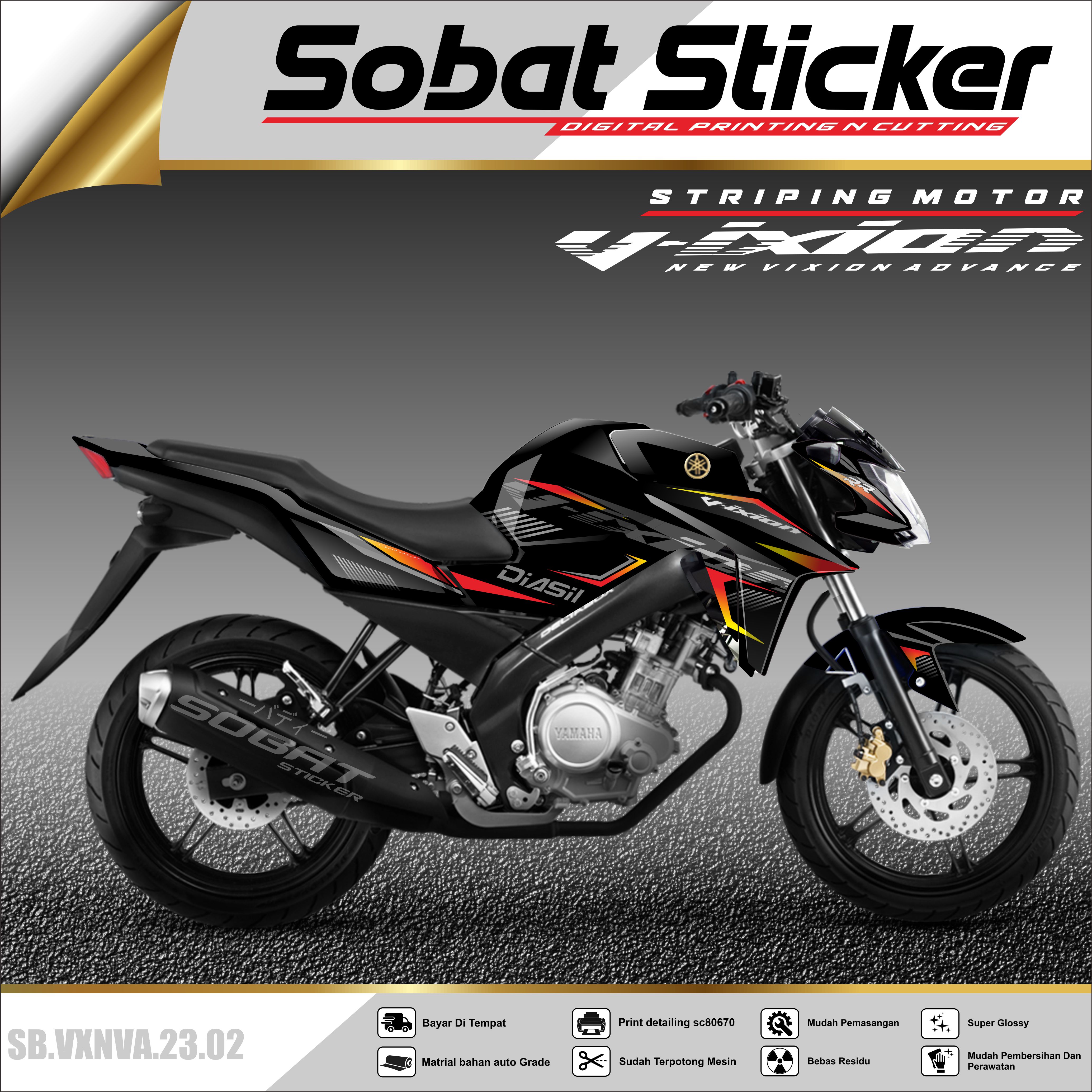 Stiker Striping Vixion NVA / Sticker Striping Lis Variasi Vixion ...