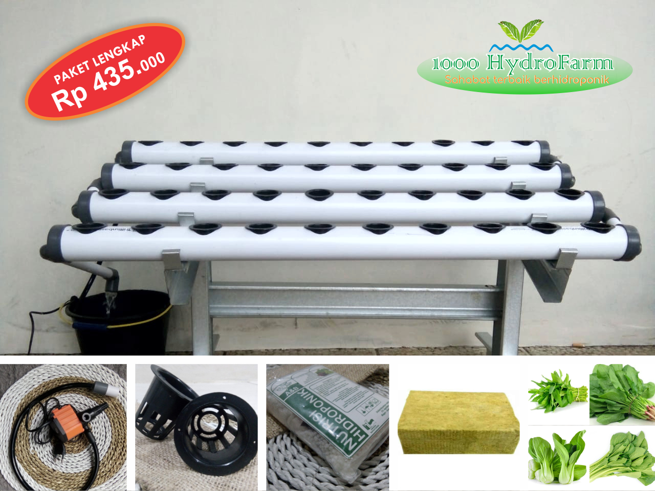 PAKET INSTALASI HIDROPONIK SET DFT 40 LT [TANPA TIMBAL] | Lazada Indonesia