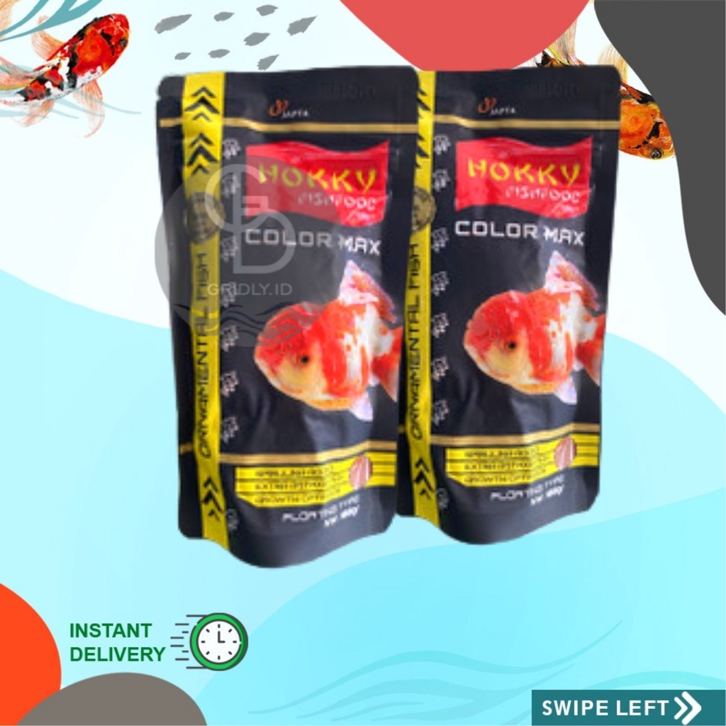 PAKAN IKAN HOKKY COLOR MAX 100GR PAKAN IKAN MAS KOKI PENCERAH WARNA ...