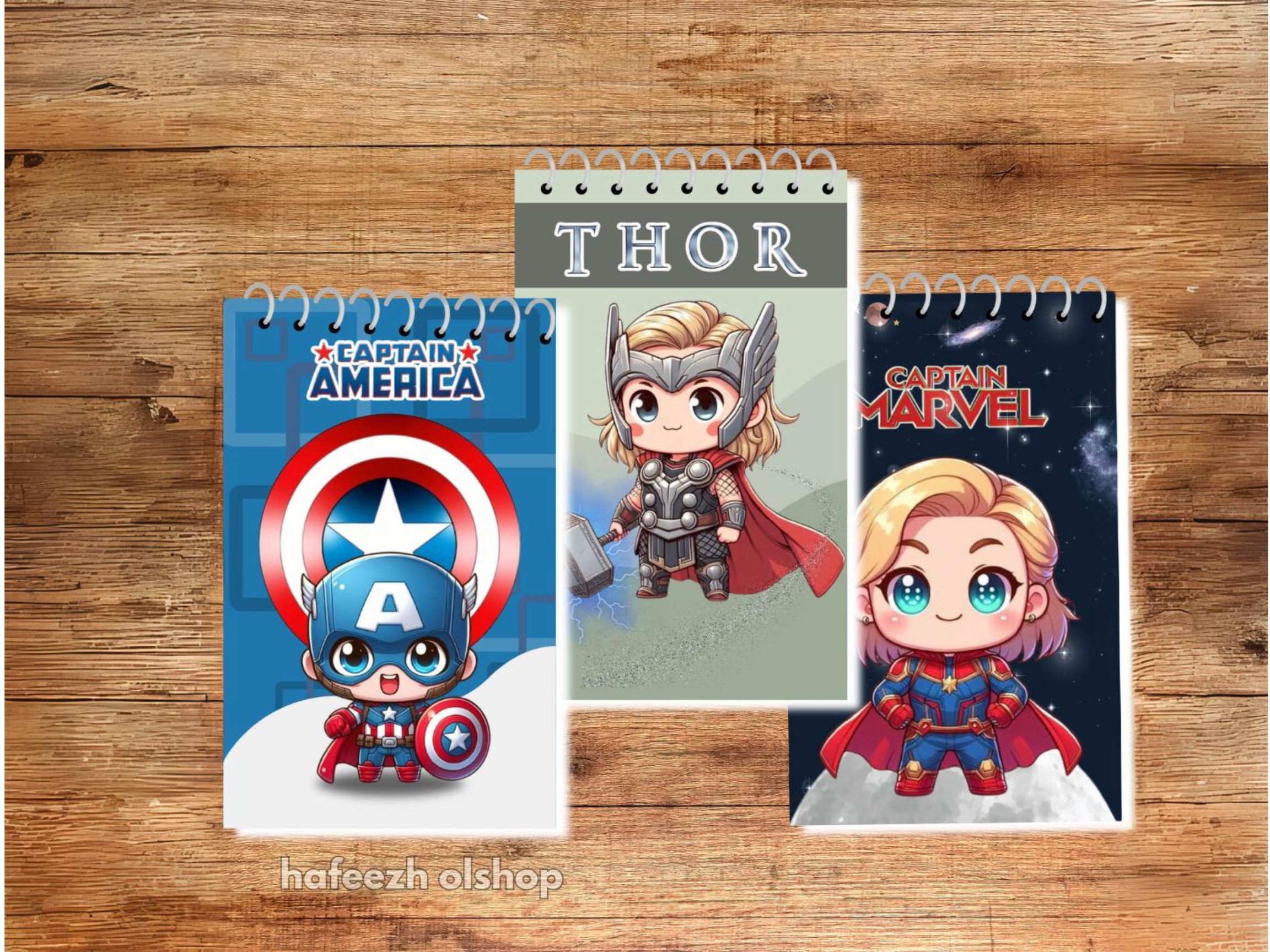 Buku Catatan Notebook Notes Notepad Spiral Karakter Captain America ...