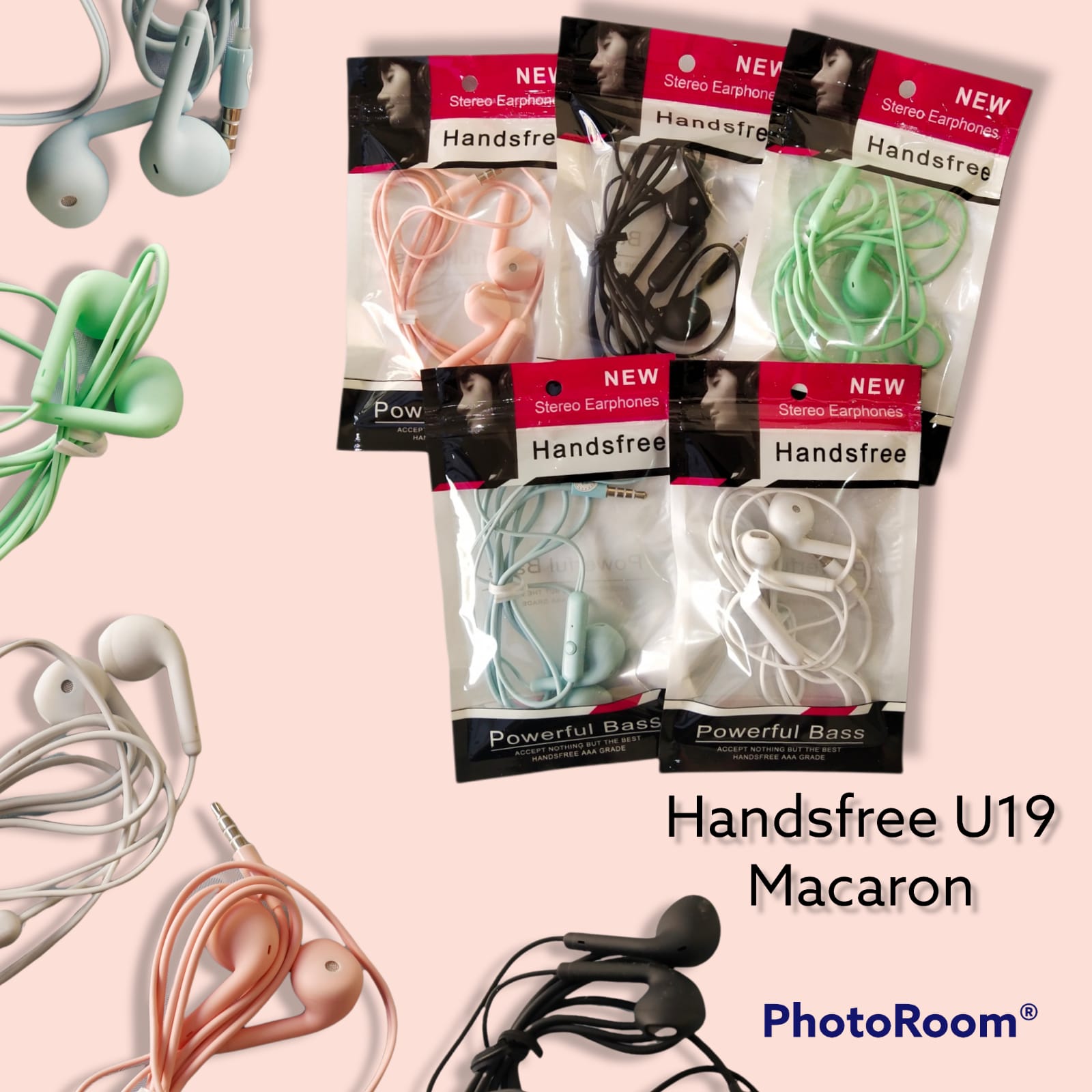 HEADSET / HANDSFREE U19 MACARON MATTE COLOR HIFI EXTRA BASS | Lazada ...