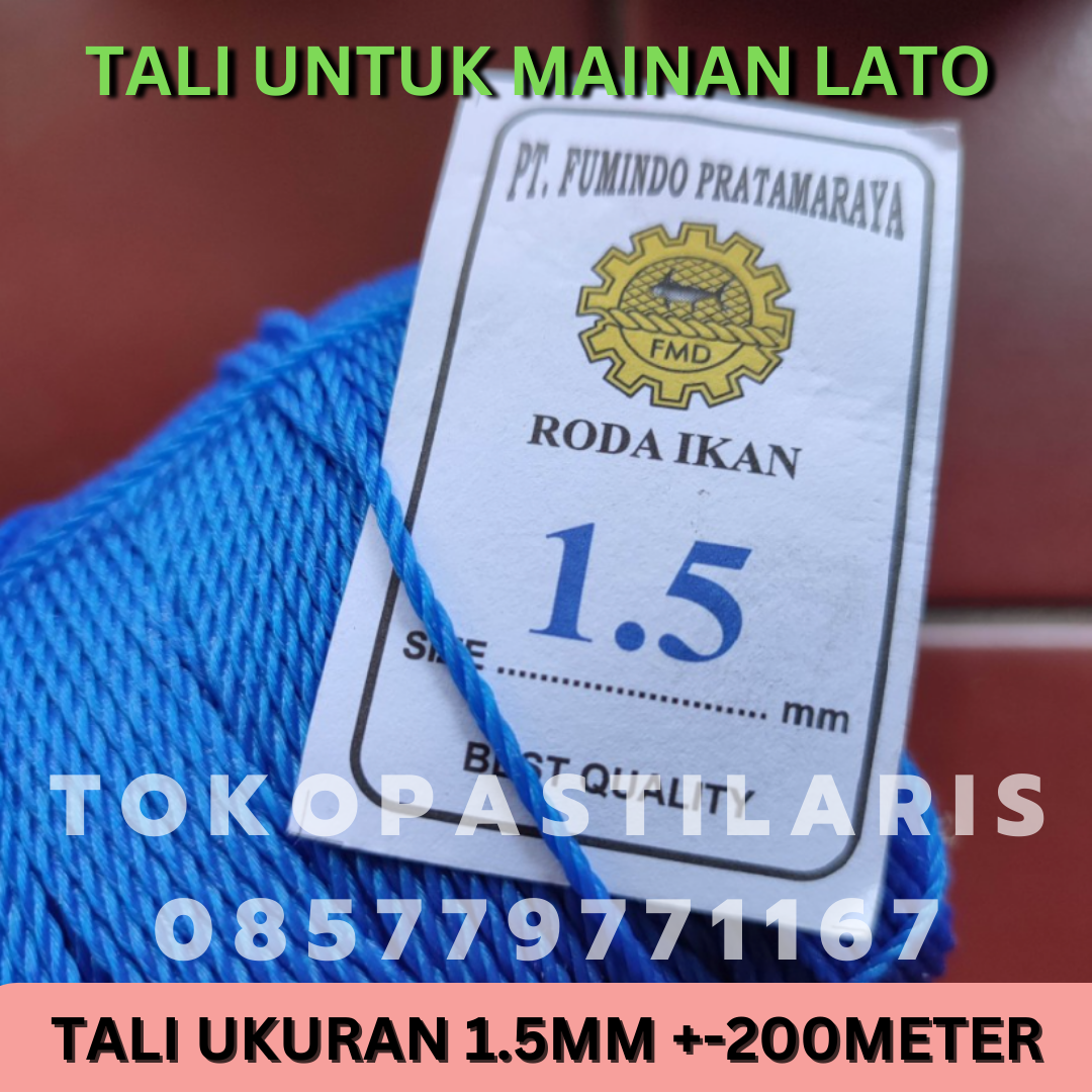 Tali LATO LATOO Tambang kecil 1,5 mm RODA IKAN / FUMINDO (FO) ±200 METER | Lazada Indonesia
