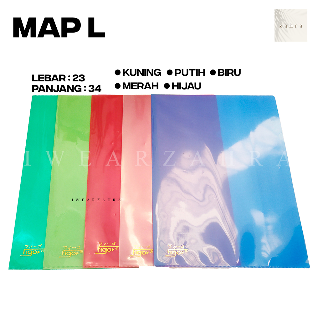 MAP L F4 FIGO 1 PC - Map Dokumen Model L Transparan High Quality ...