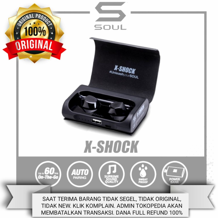 SOUL X-SHOCK True Wireless Earphone X Shock Headset XShock Original ...