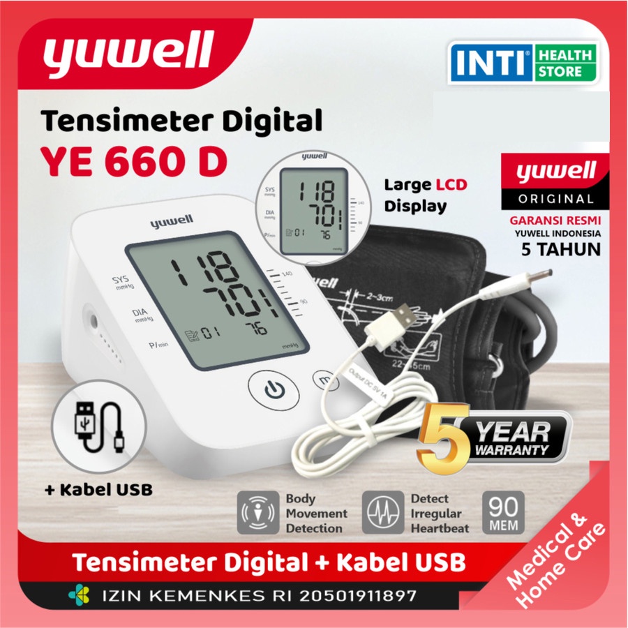 Yuwell | Tensimeter Digital YE660D | Blood Preasure Monitor Yuwell ...