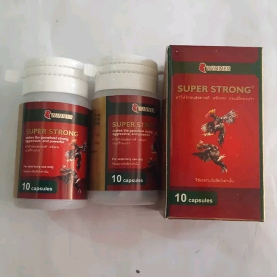 4BOTOL SUPER STRONG =40 BUTIR WINNER OBAT DOPING vitamin superstrong ...