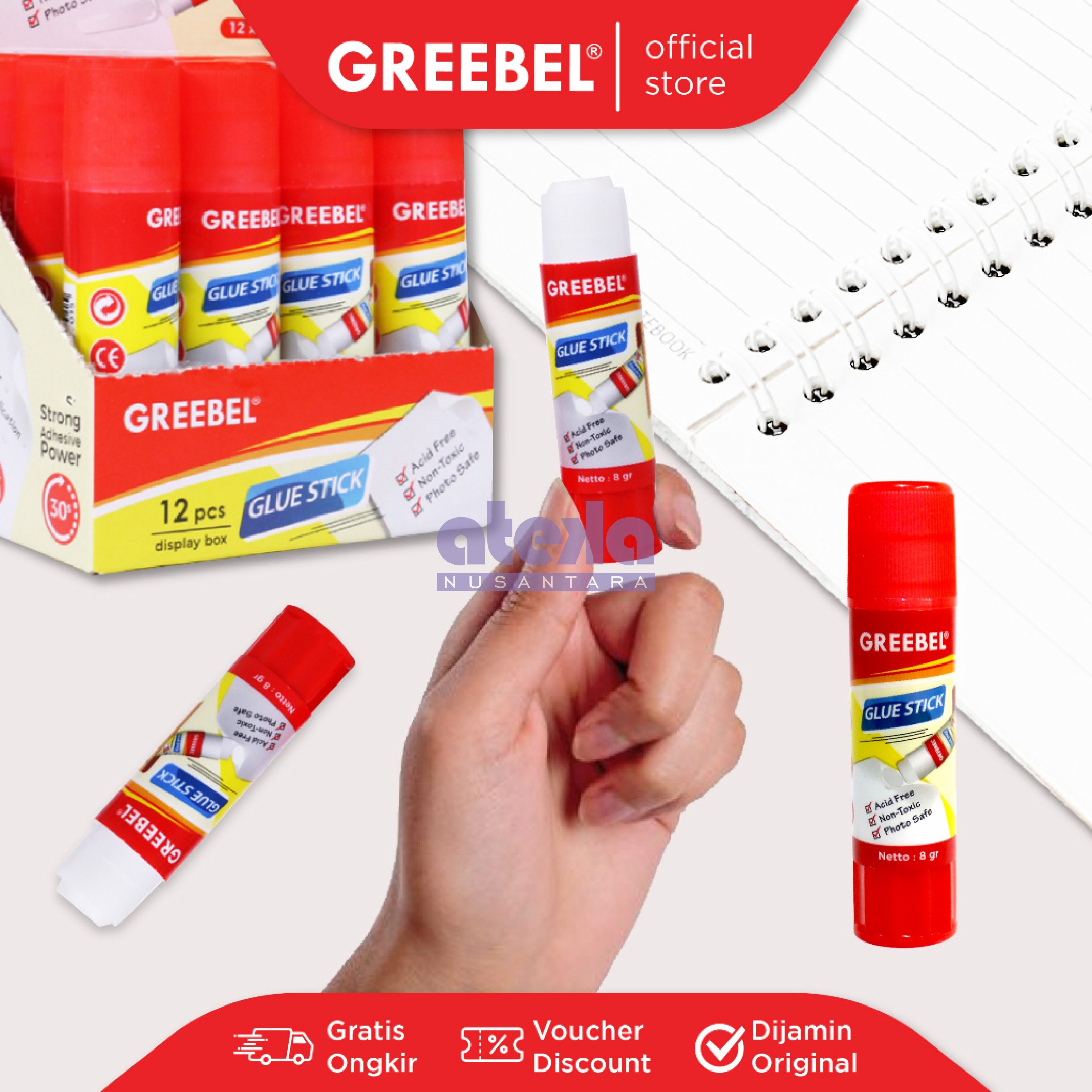 Greebel Glue stick - lem stik greebel - lem kertas stik | Lazada Indonesia