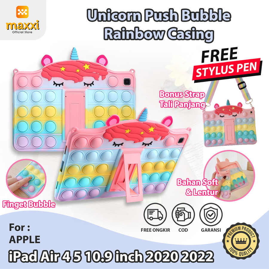 iPad Air 4 5 10.9 inch 2020 2022 Softcase Fidget Bubble Case Kid Popit Casing Karakter Anak Cute ...