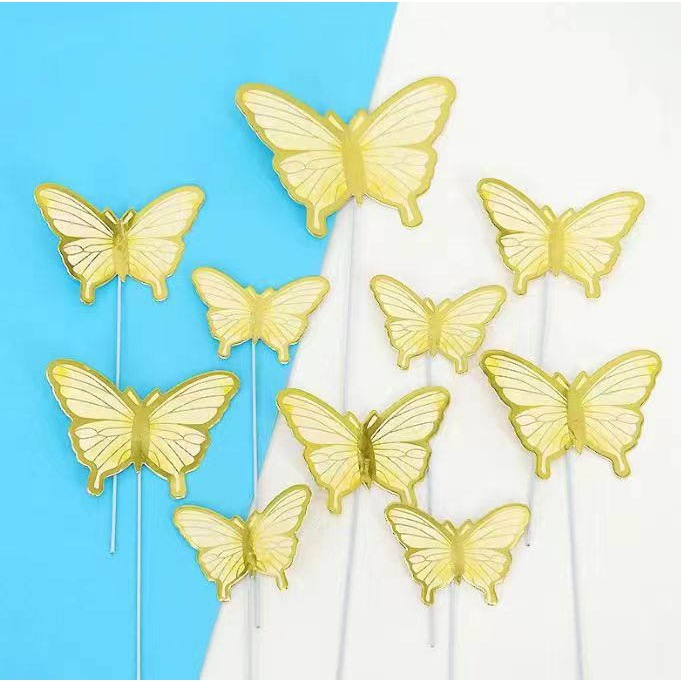 TOPPER KUPU-KUPU HIASAN BUKET CAKE TOPPER KUE ULANG TAHUN TOPPER ...