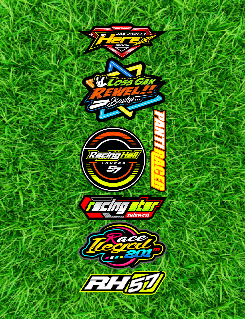 Stiker Hologram Racing Stiker Pack Kata-kata Racing Hologram Vo.01 ...