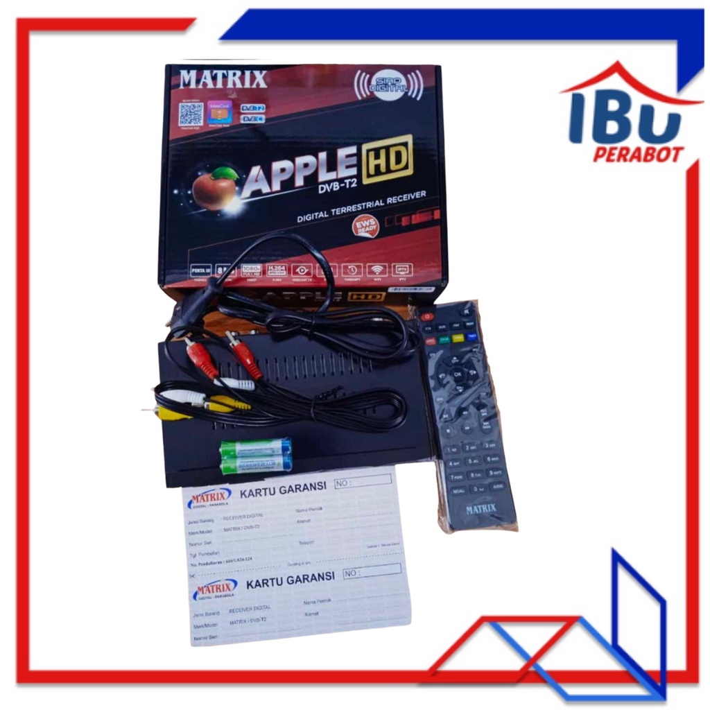 STB MATRIX / Set Top Box Tv Digital Matrix DVB T2 Apple Merah /set top ...