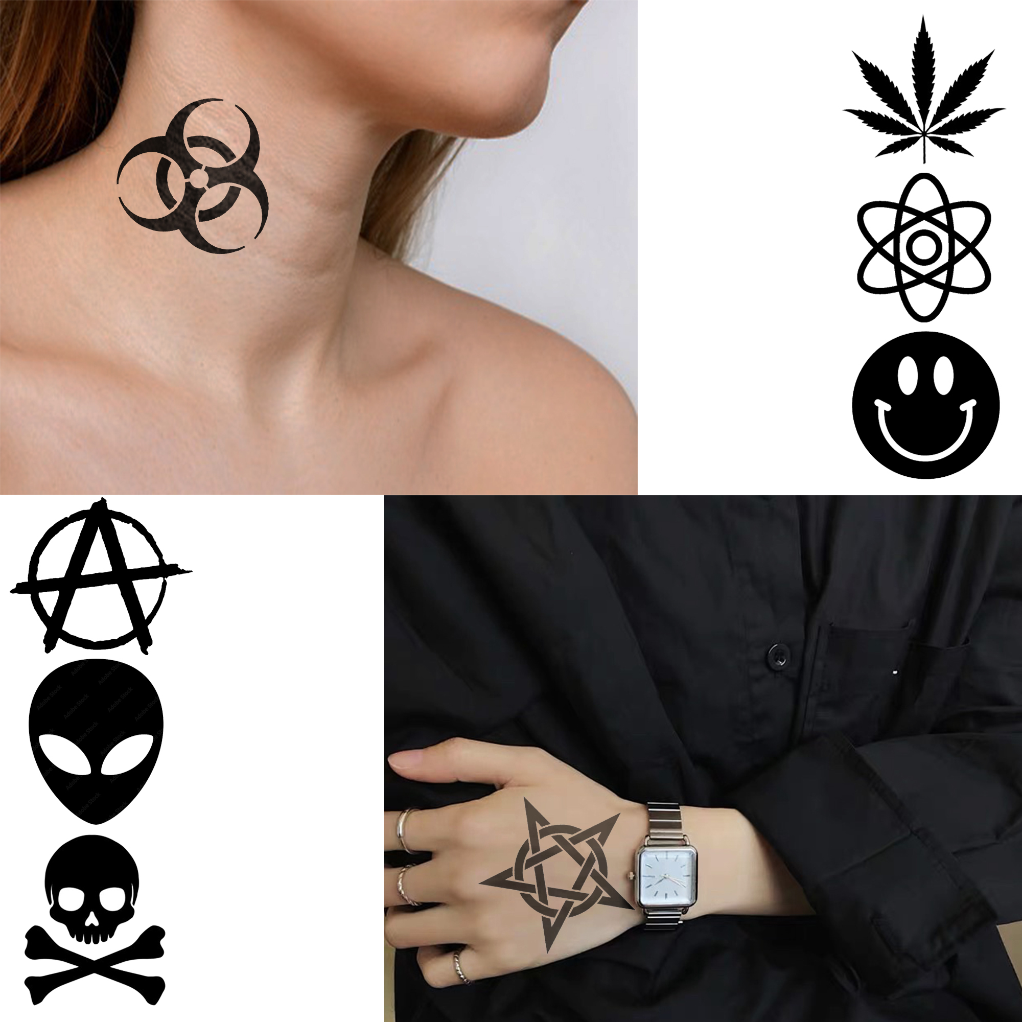 Tatto Temporer Simbol Simpel | Temporary Tatto Sticker | Tatto Gambar ...