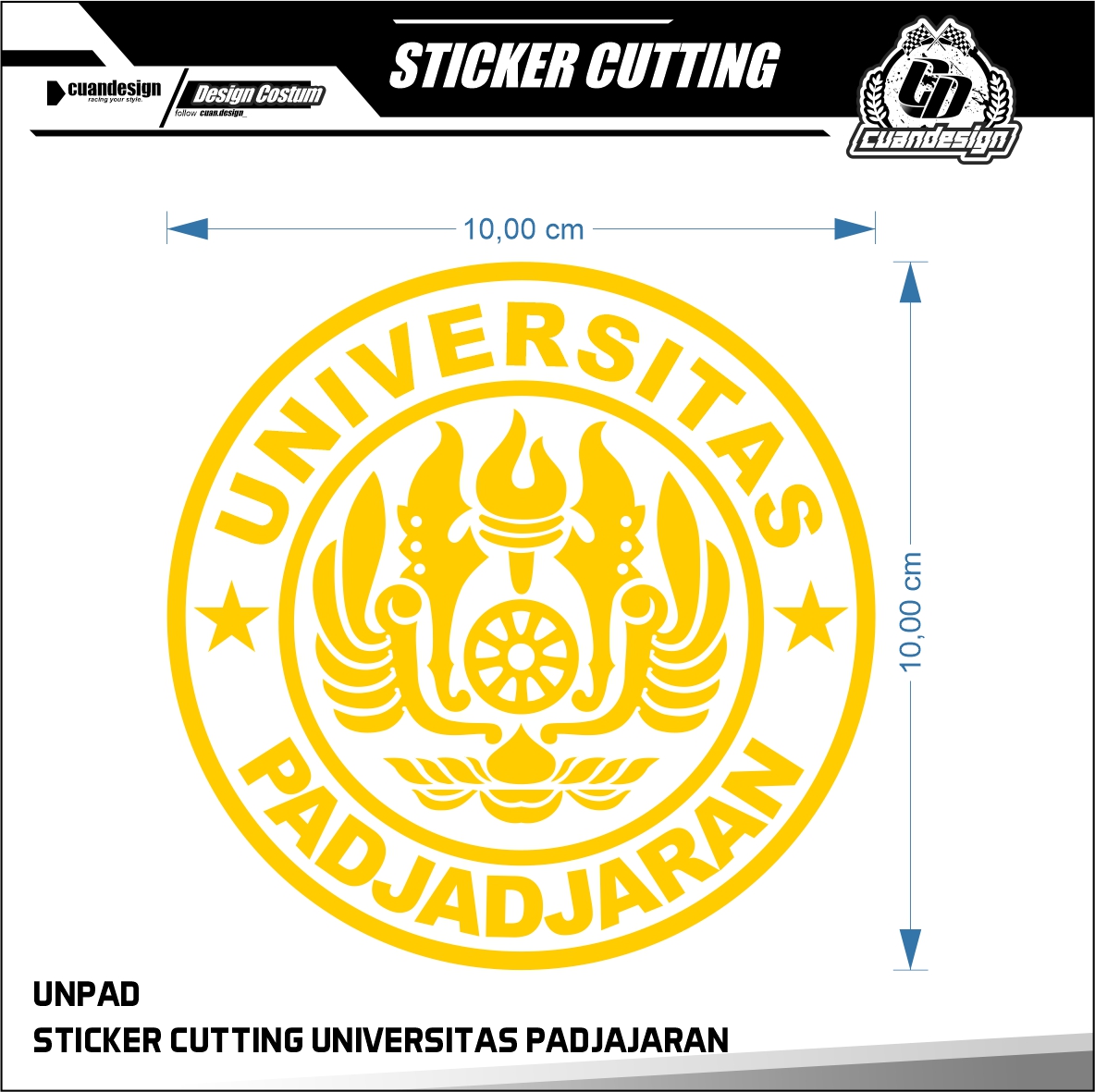 STIKER KAMPUS LOGO UNIVERSITAS PADJAJARAN STICKER UNPAD KACA MOBIL BUKU ...
