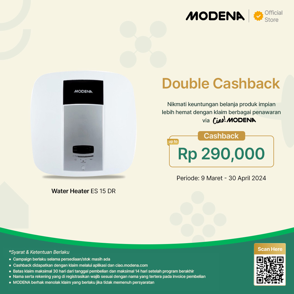 MODENA Water Heater - ES 15DR (Kapasitas 15 Liter) | Lazada Indonesia