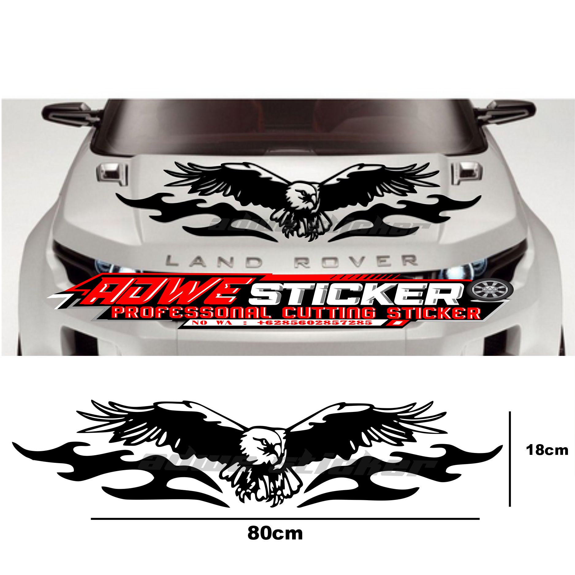 STIKER MOBIL STIKER KAP TRIBAL MOTIF ELANG | Lazada Indonesia