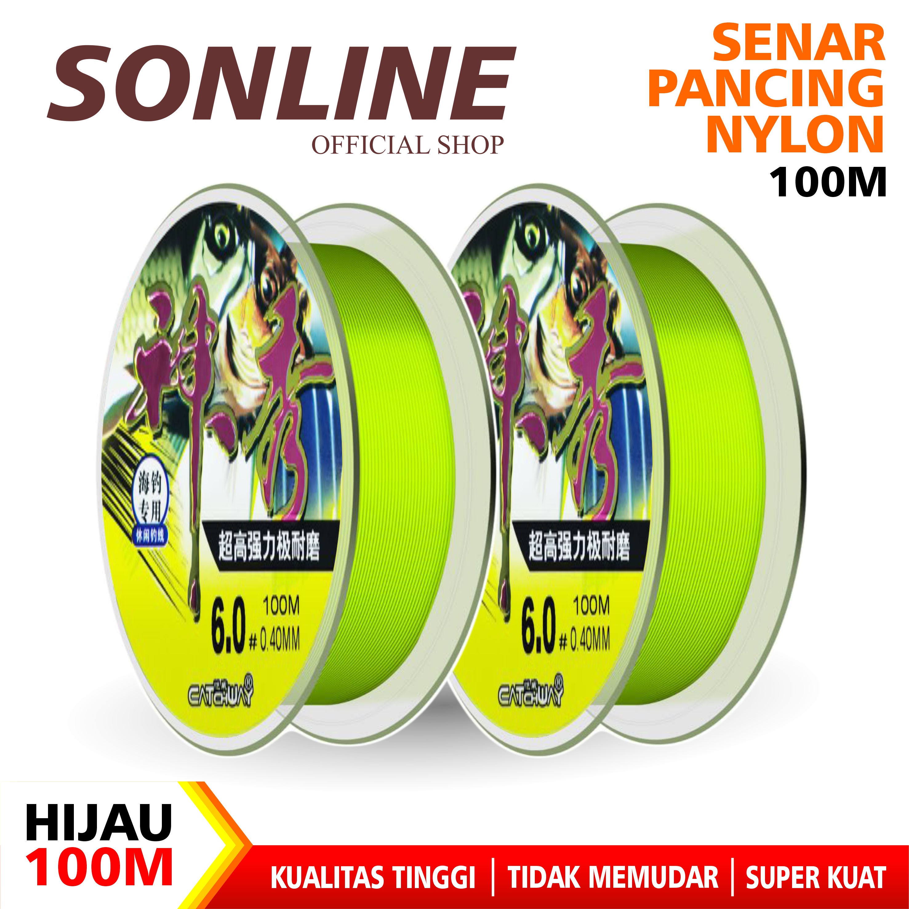 SONLINE Shenxiu Senar Pancing 100m Bahan Nilon Super Tahan Aus | Lazada ...