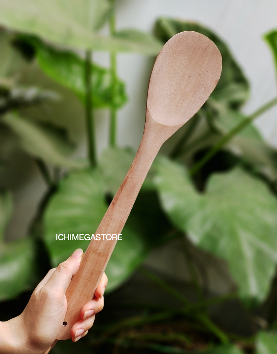 Sutil Sodet Kayu Berkualitas Wood Spatula Round | Lazada Indonesia