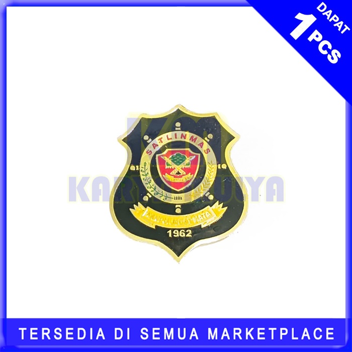 Lencana Pin Satlinmas Lencana Logo Linmas Model Perisai Pin Linmas ...