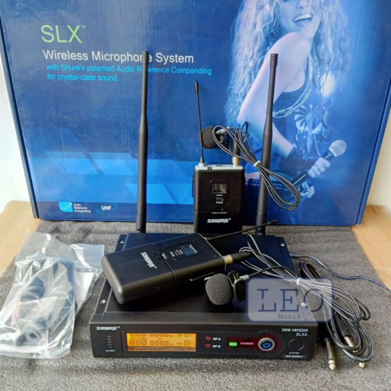 SHURE MICROPHONE SLX 242 SLX242 CLIP ON WIRELESS MIC | Lazada Indonesia