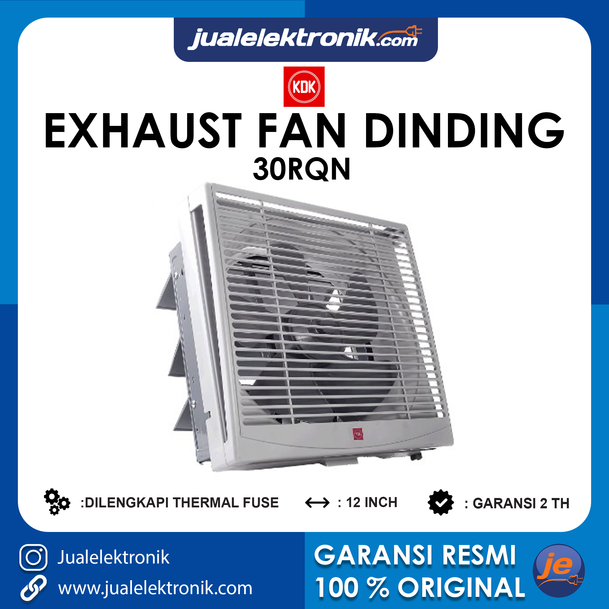 KDK Exhaust Fan Dinding 12 inch - 30RQN | Lazada Indonesia
