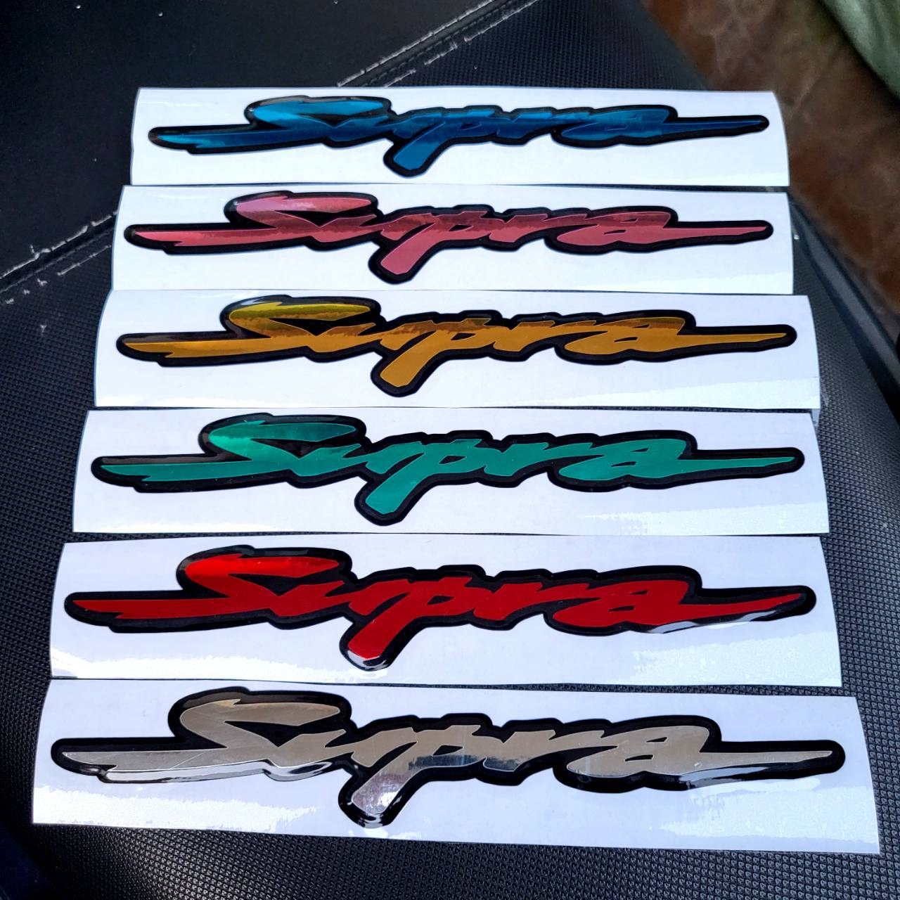 Stiker SUPRA Stiker SUPRA chrome premium panjang 18 cm stiker emblem ...