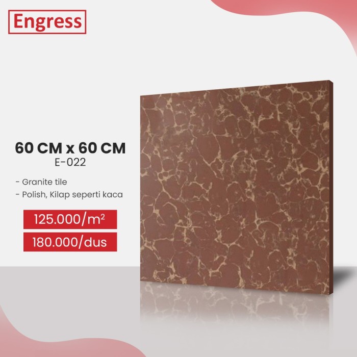 granite tile 60x60 Engress polish design | Lazada Indonesia