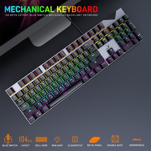 SAGE Mechanical Keyboard Gaming LED RGB MK - X90 | Lazada Indonesia