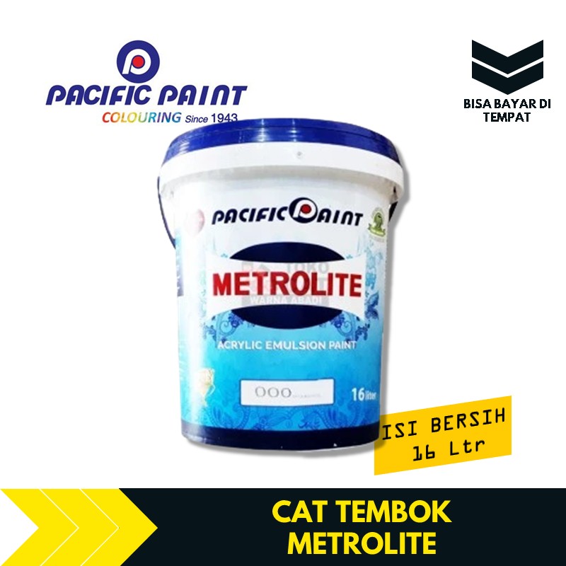 Cat Tembok & Dinding Metrolite Acrylic Emulsion Cat Warna Putih 16 ...