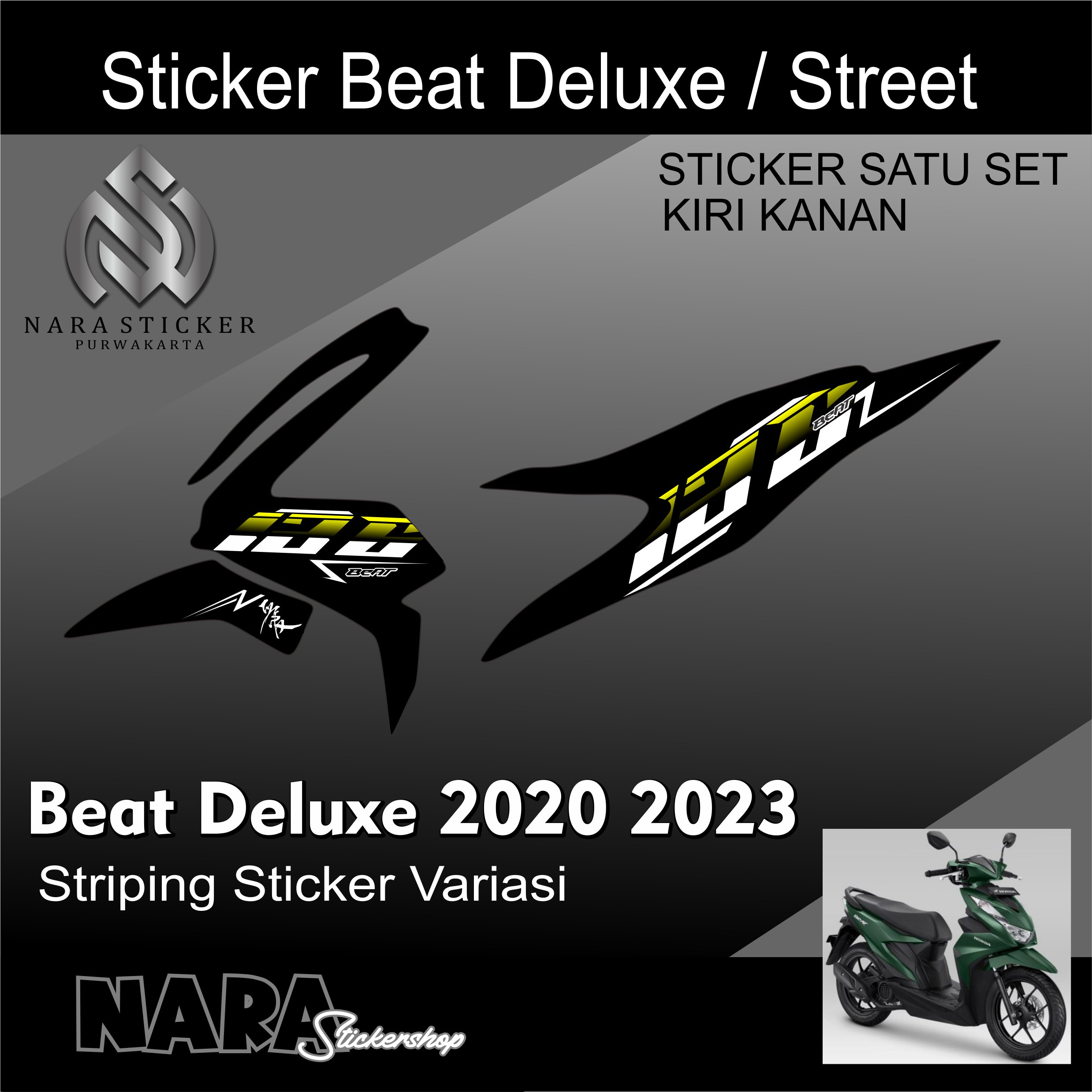 Strping Beat Deluxe List Simple Stiker Variasi Motif Custom Decal ...