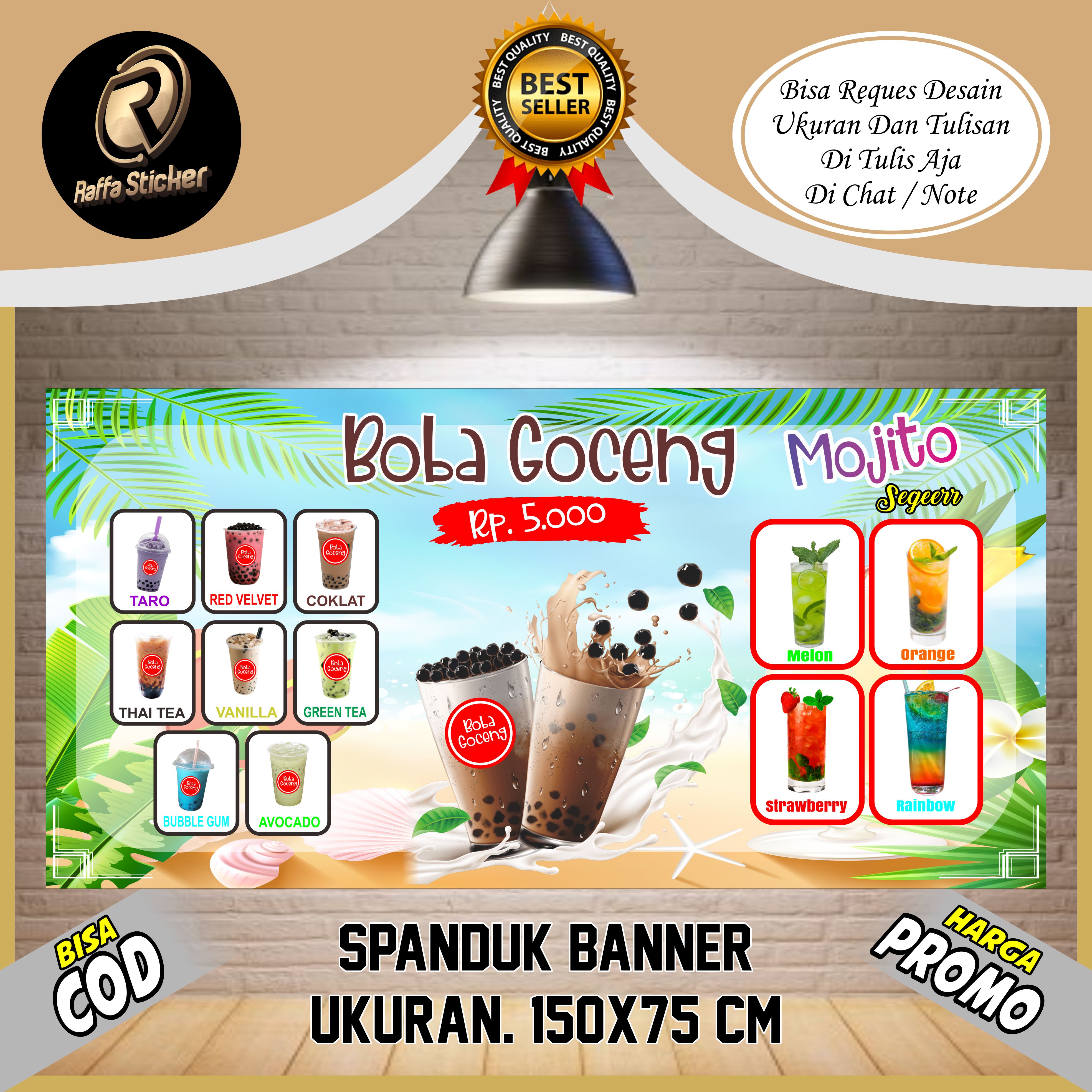 Spanduk, Banner Minuman Boba Ukuran 150x75cm bisa cod | Lazada Indonesia