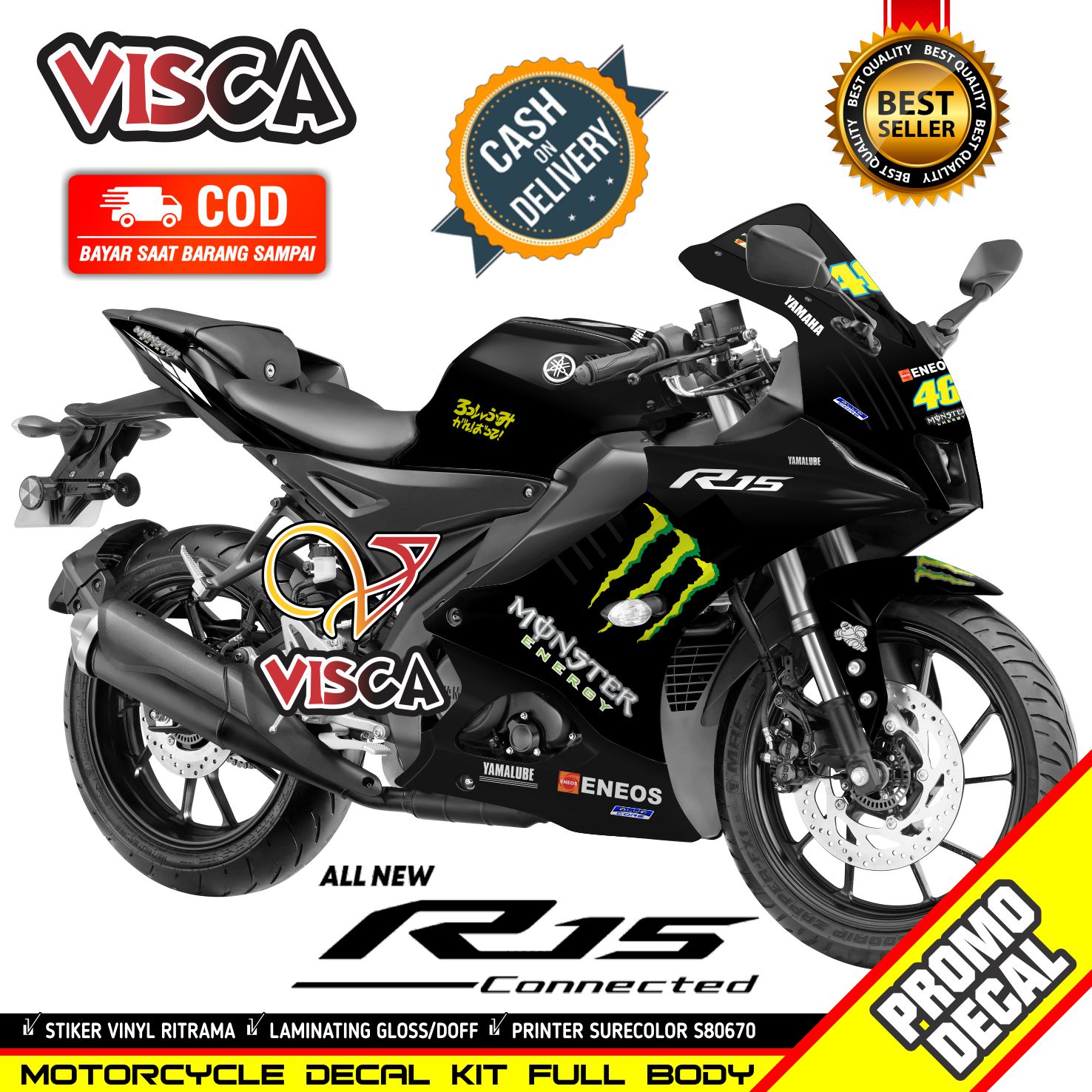 Decal R15 V4 Full Body Stiker R15 V4 Full Body Dekal R15 V4 Monster ...