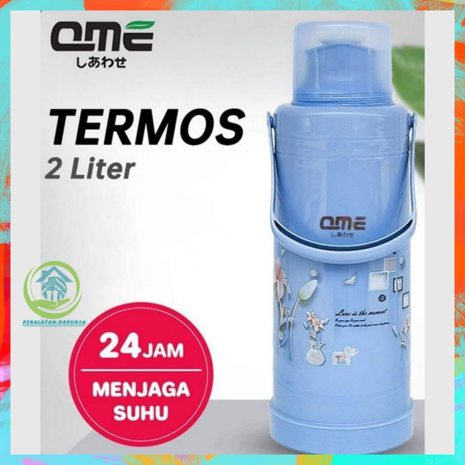 TERMOS AIR PANAS+DINGIN 2LITER / TERMOS VACUUM FLASK MERK QME 2000ML ...