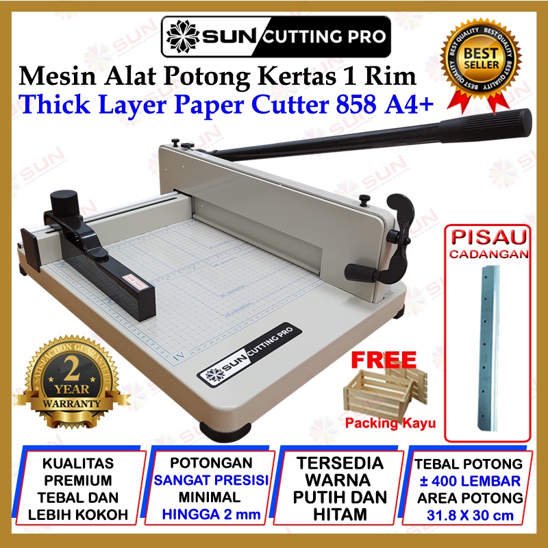 Alat Pemotong Kertas 1 rim A4 - Mesin Thick Layer Paper Cutter A4 858 ...