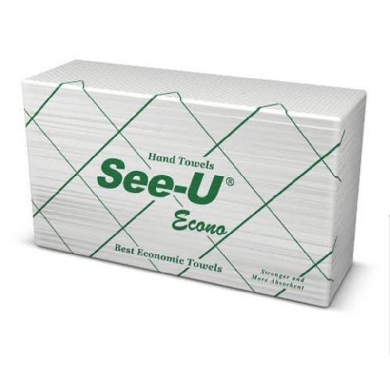 Tisu SEE-U ECONO HAND TOWELS MULTIFOLD, 150sheets/pack | Varian Red ...