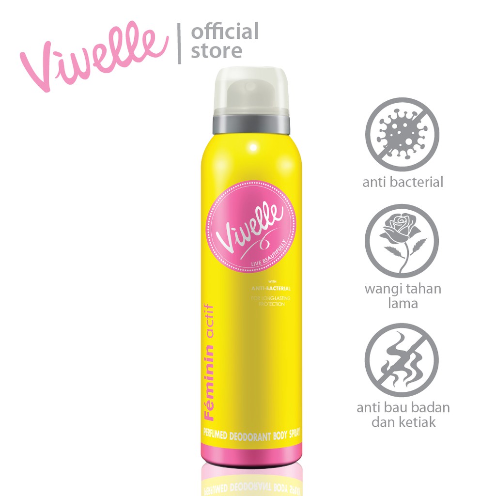 Vivelle Body Spray Deodorant Perfumed With Anti Bacterial 150 ml ...